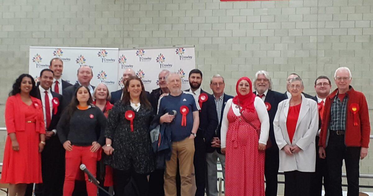 Crawley Labour celebrates winning May 2022 elections - Crawley Labour Party
