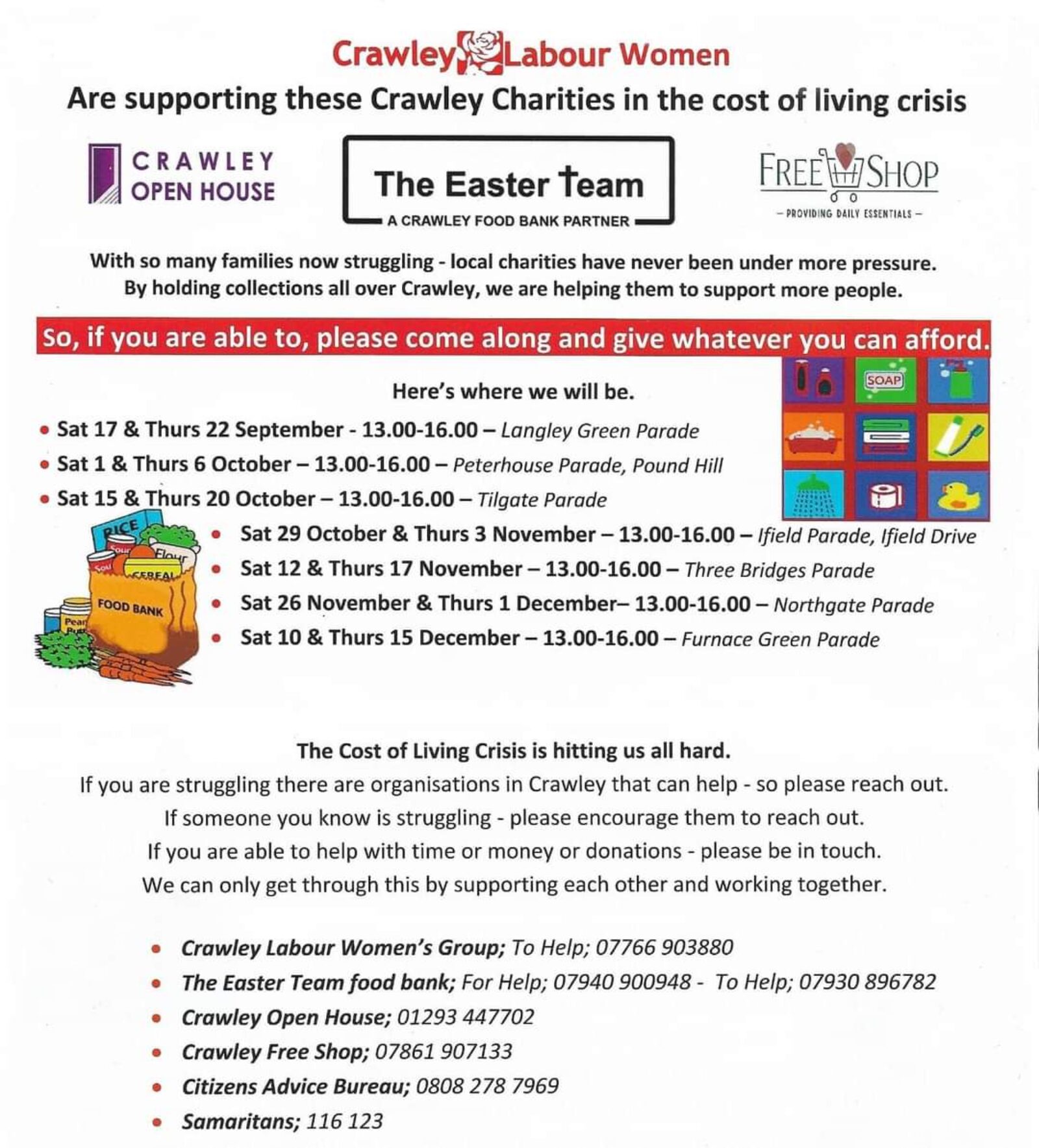 Crawley Labour Women – helping people suffering from the Tory Cost-of ...