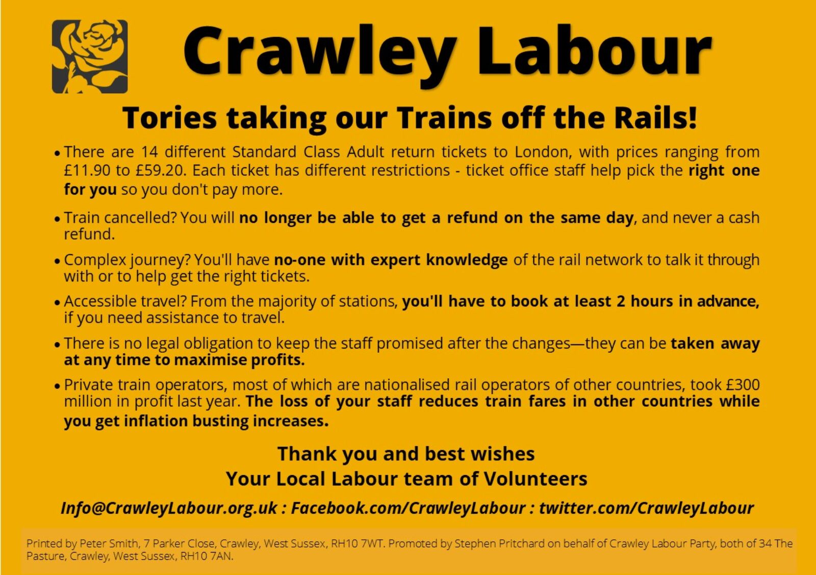 Crawley Labour welcomes decision to keep Station ticket offices open ...